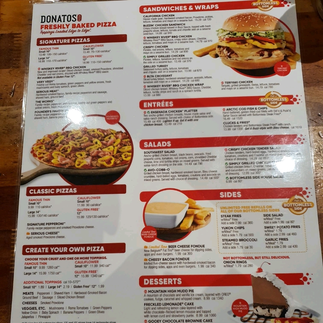 Red Robin Restaurant Menu