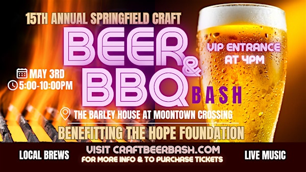 Springfield Craft Beer and BBQ Bash 2025 | The Barley House at Moon ...