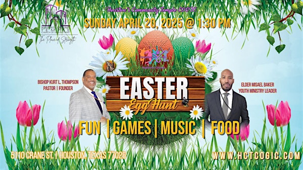 HOUSTON'S COMMUNITY TEMPLE EASTER EGG HUNT | 5110 Crane St: Tickets ...