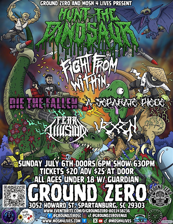 Hunt the Dinosaur, Fight From Within | Ground Zero Live Music Venue ...