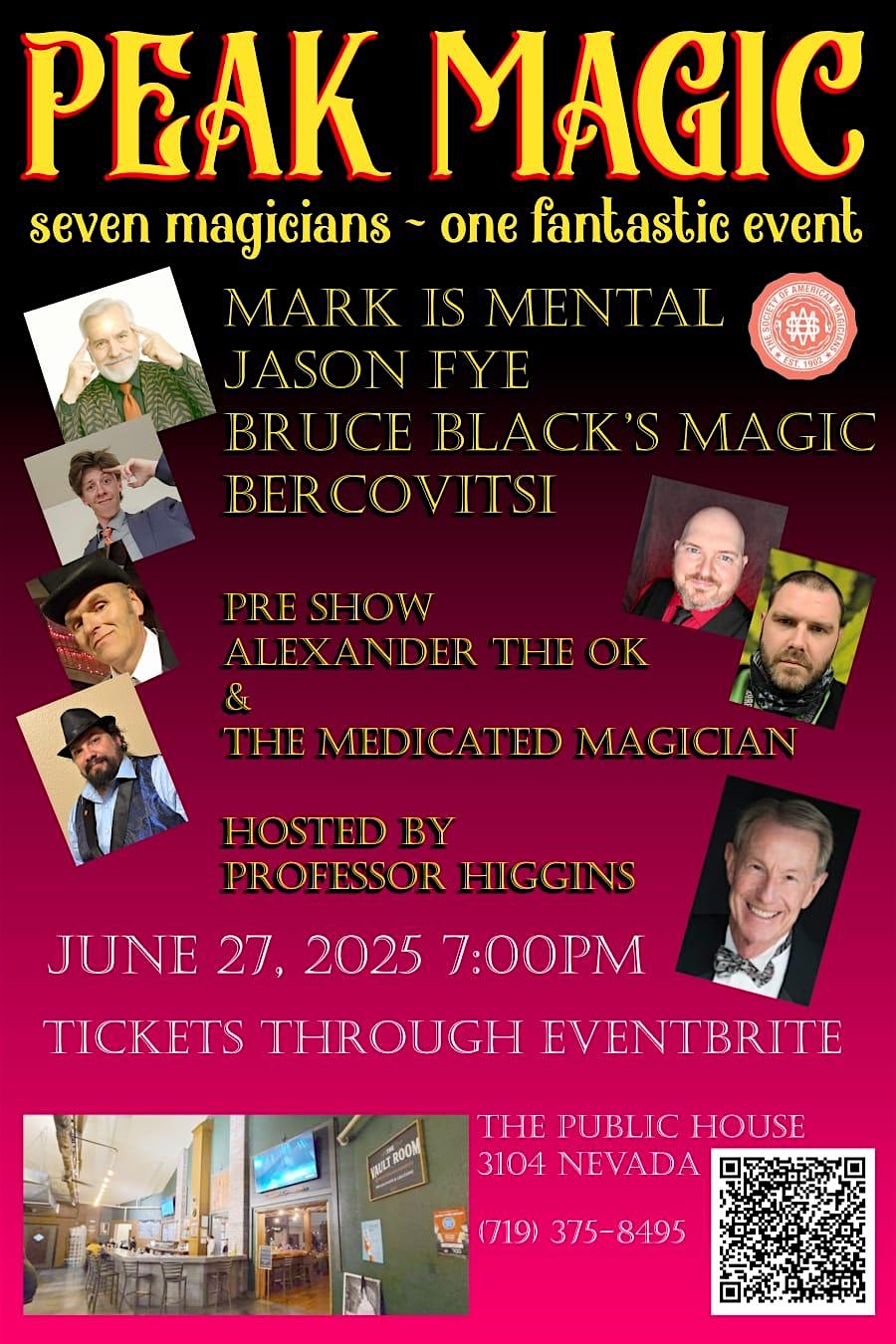 Peak Magic | The Public House at The Alexander: Tickets, Dates ...
