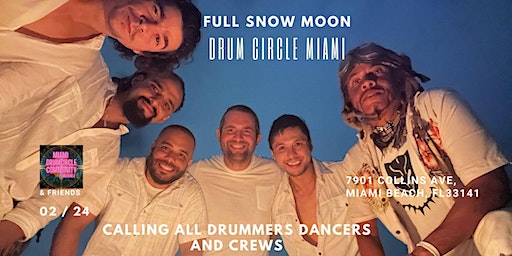 Full Snow Moon Drum Circle Miami by MDCEnsemble at 80th lifeguard 02 / ...