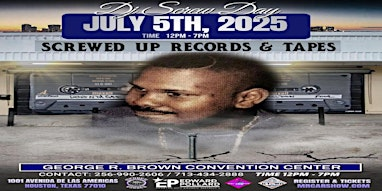 วันที่และแผนการเดินทางไป DJ Screw Day 2025 | George R. Brown Convention ...