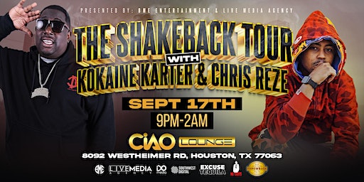 The Shake Back TOUR (Houston) | Ciao, Westheimer Road, Houston, TX, USA ...