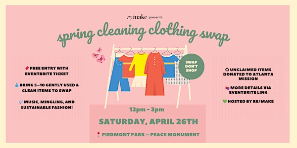 Spring Cleaning Clothing Swap - Atlanta, GA | Piedmont Park: Tickets ...