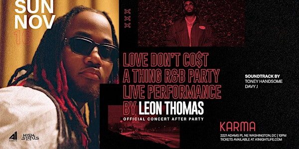 LEON THOMAS PERFORMING LIVE AT KARMA DC | Karma DC Live Music Venue ...