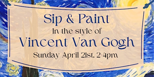 Corner Sip & Paint- Vincent Van Gogh | Corner Taphouse, Finnegan Way ...