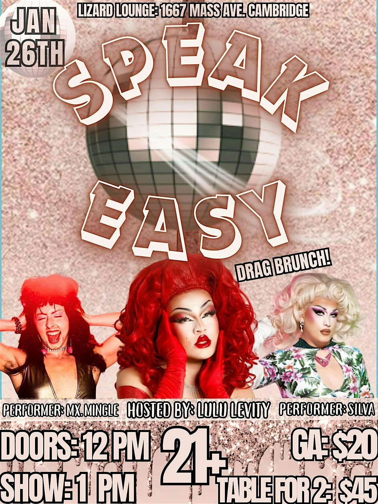 Speak Easy Drag Brunch | Lizard Lounge 날짜 및 일정 | 트립닷컴