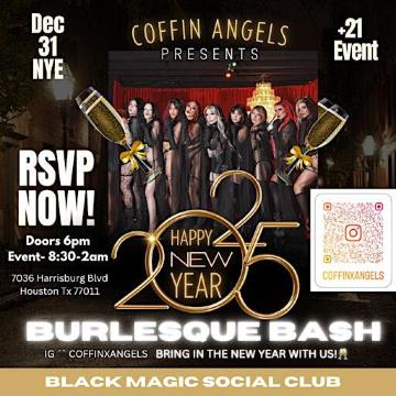 Coffin Angels NYE Burlesque Bash | Black Magic Social Club: Tickets ...