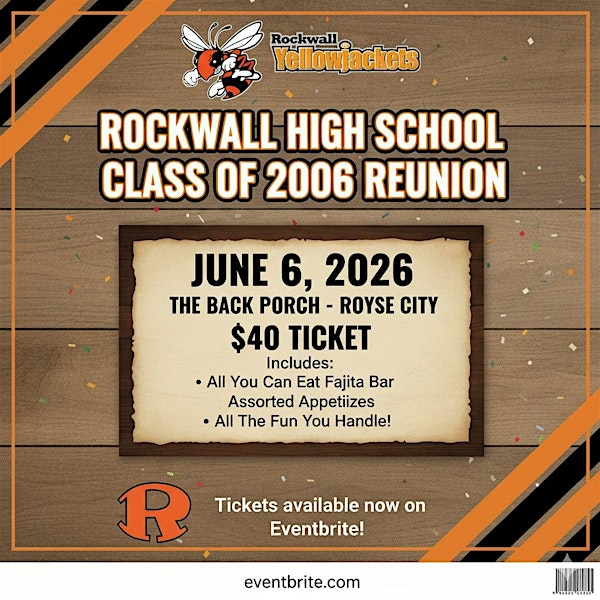 Rockwall High School 20year Reunion | The Back Porch: Tickets, Dates ...