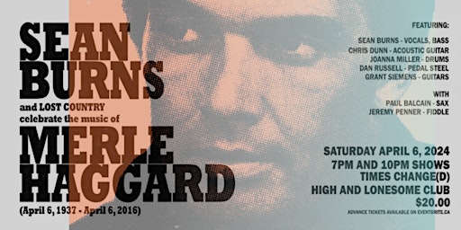 Sean Burns and Lost Country Celebrate The Music of Merle Haggard ...