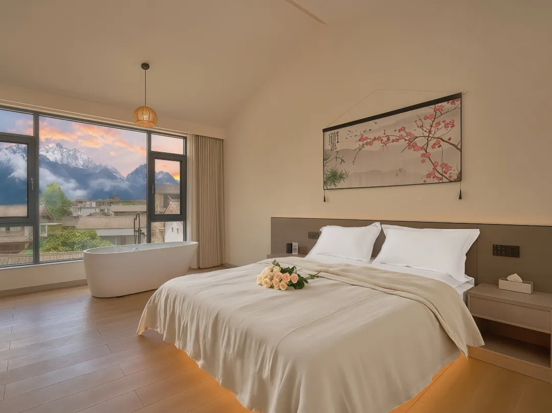 Viewing Snow Mountain And Cloud Sea Spring Resort Private Villa - Lijiang