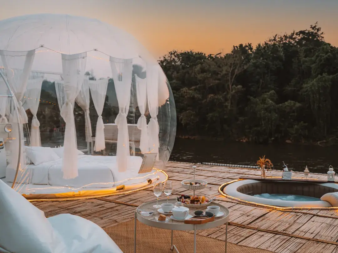 The Three Bubble Houses - Kanchanaburi