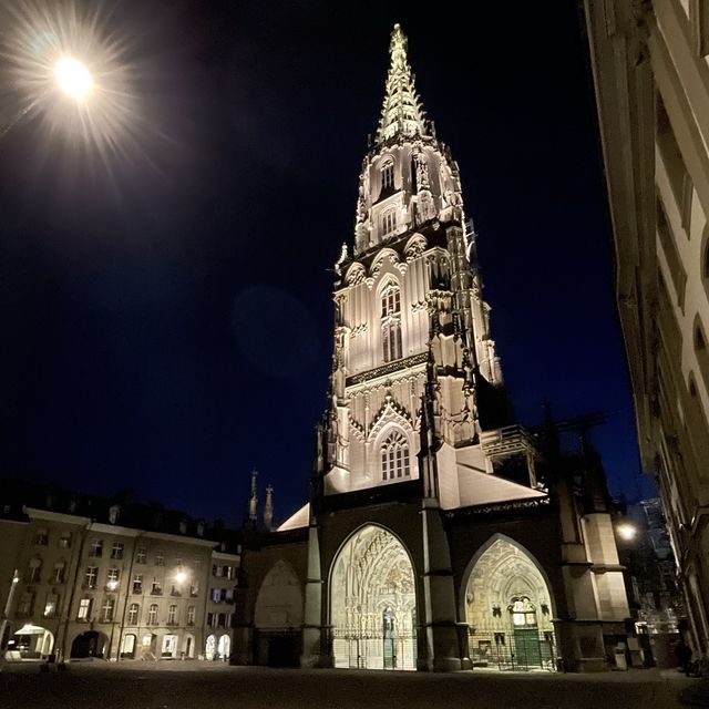 Bern Minster: Gothic Night Elegance | Trip.com Berne