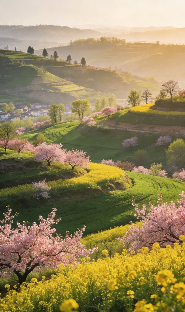 Two thousand years of loess, three thousand acres of apricot blossoms ...