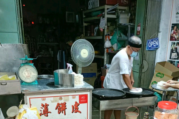 Handmade Popiah skin at Chowrasta Market | Trip.com George Town