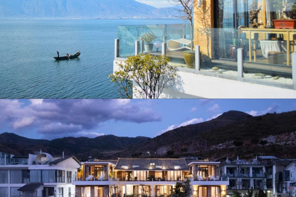 A hotel in Shuanglang, Dali, where you can see the Erhai Lake as soon ...