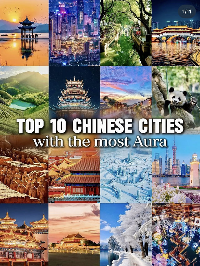 🇨🇳 TOP 10 CHINESE CITIES WITH MOST AURAS ｜Trip.com 北京