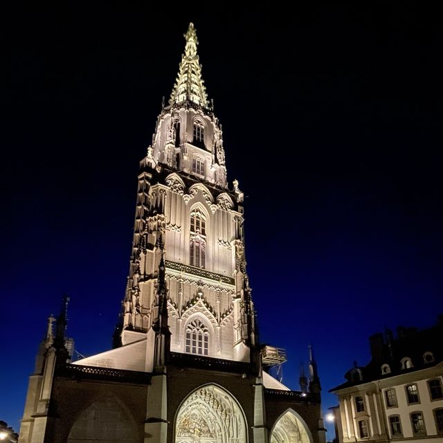 Bern Minster: Gothic Night Elegance | Trip.com Berne