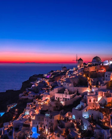 santorini greece sunset wallpaper