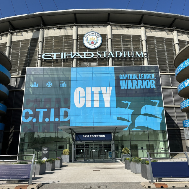 Etihad Stadium Outside The Ongoing Development Of The Etihad Stadium