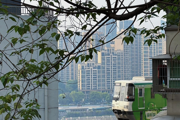 This is Fog City 🚃 Liziba Light Rail Piercing Through the Building‼️ ...