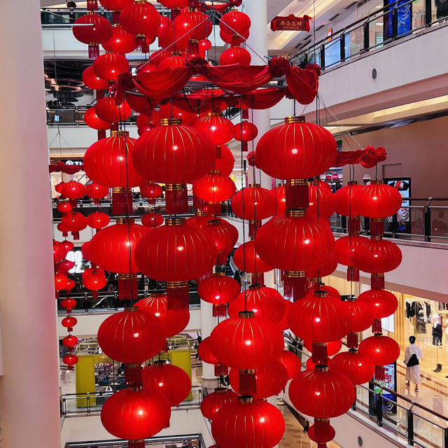 Lanterns of Prosperity Lighting Up the Atrium | Trip.com Kuala Lumpur