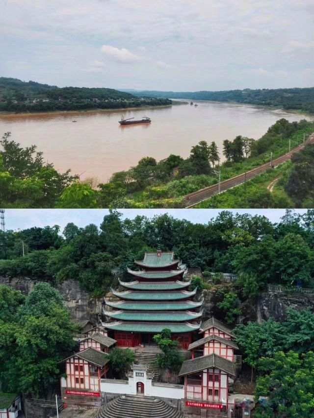 Chongqing Tourism | Seven-story Pavilion by the Yangtze River - Shimen ...