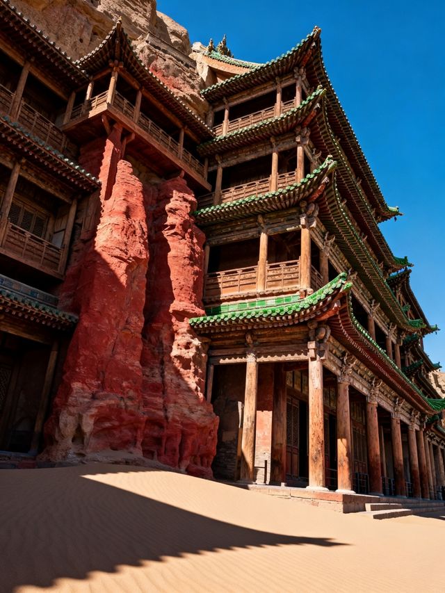 Dunhuang's hotel opens to sand dunes right outside the window, you won ...