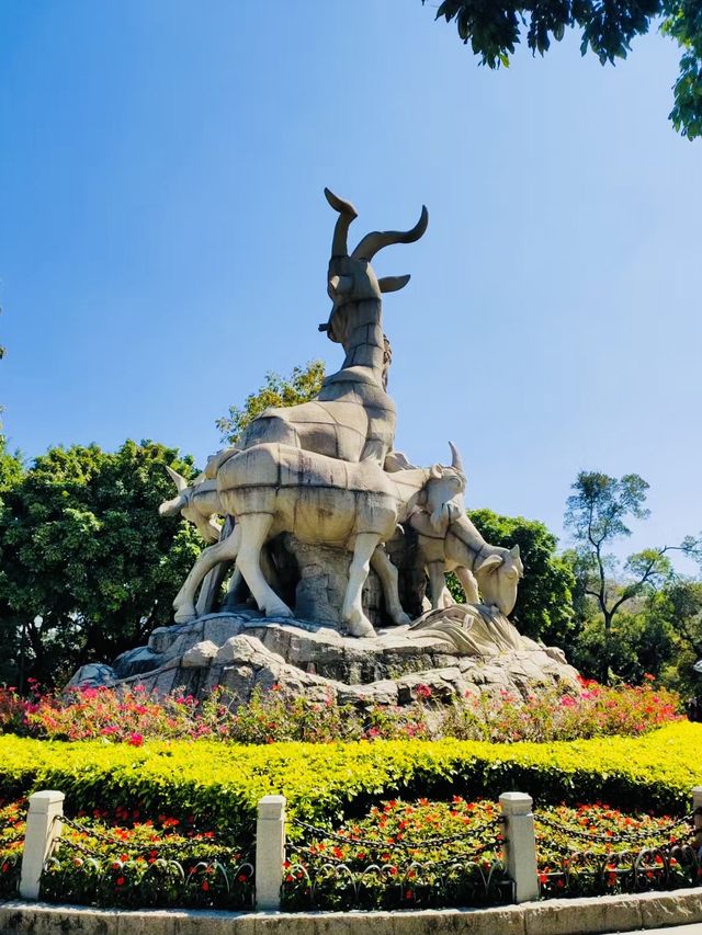 Check in at the Five Rams Stone Sculpture | Trip.com Guangzhou