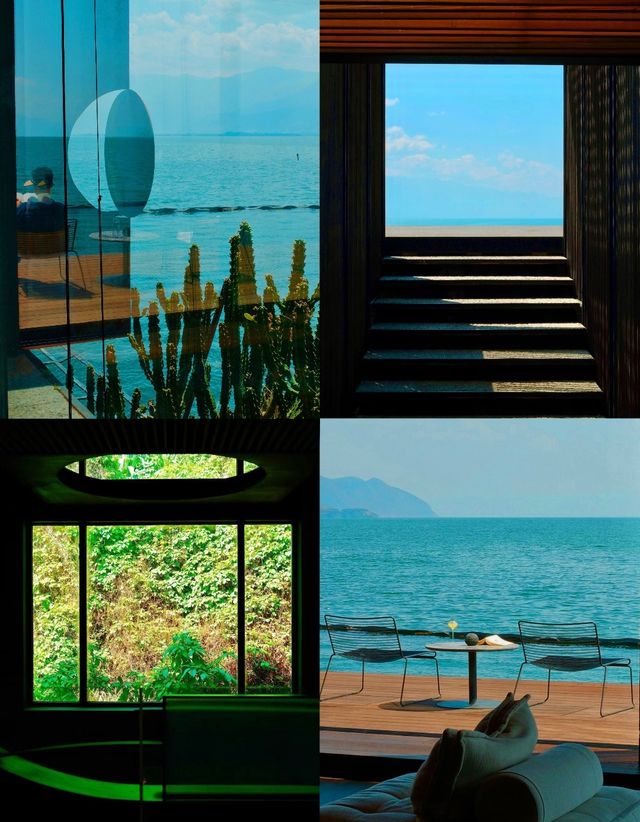 Dali hotel where you can reach out and touch Erhai Lake, with ...