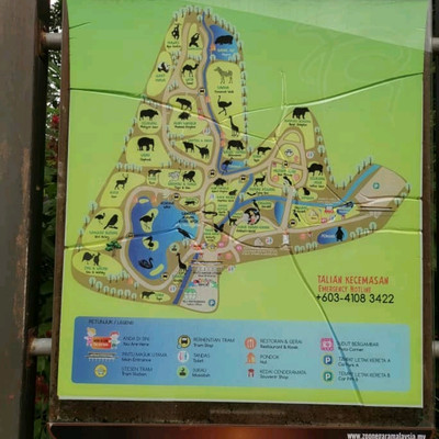 Zoo Negara Kuala Lumpur Map
