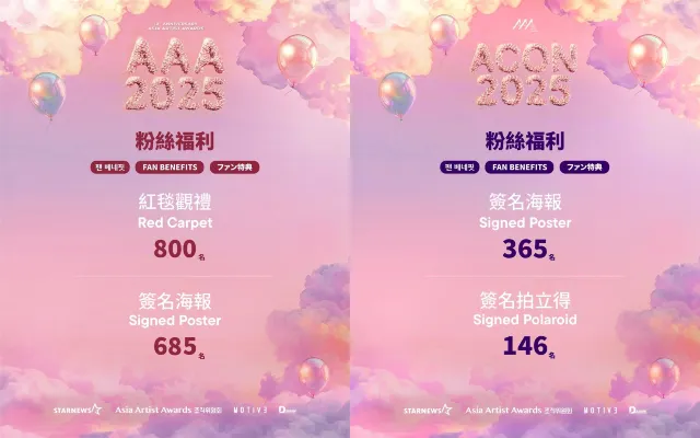 AAA頒獎典禮2025 購票粉絲福利