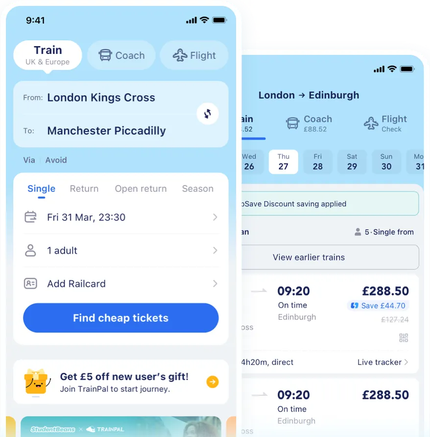 TrainPal App | Check train times, book tickets, save time and money