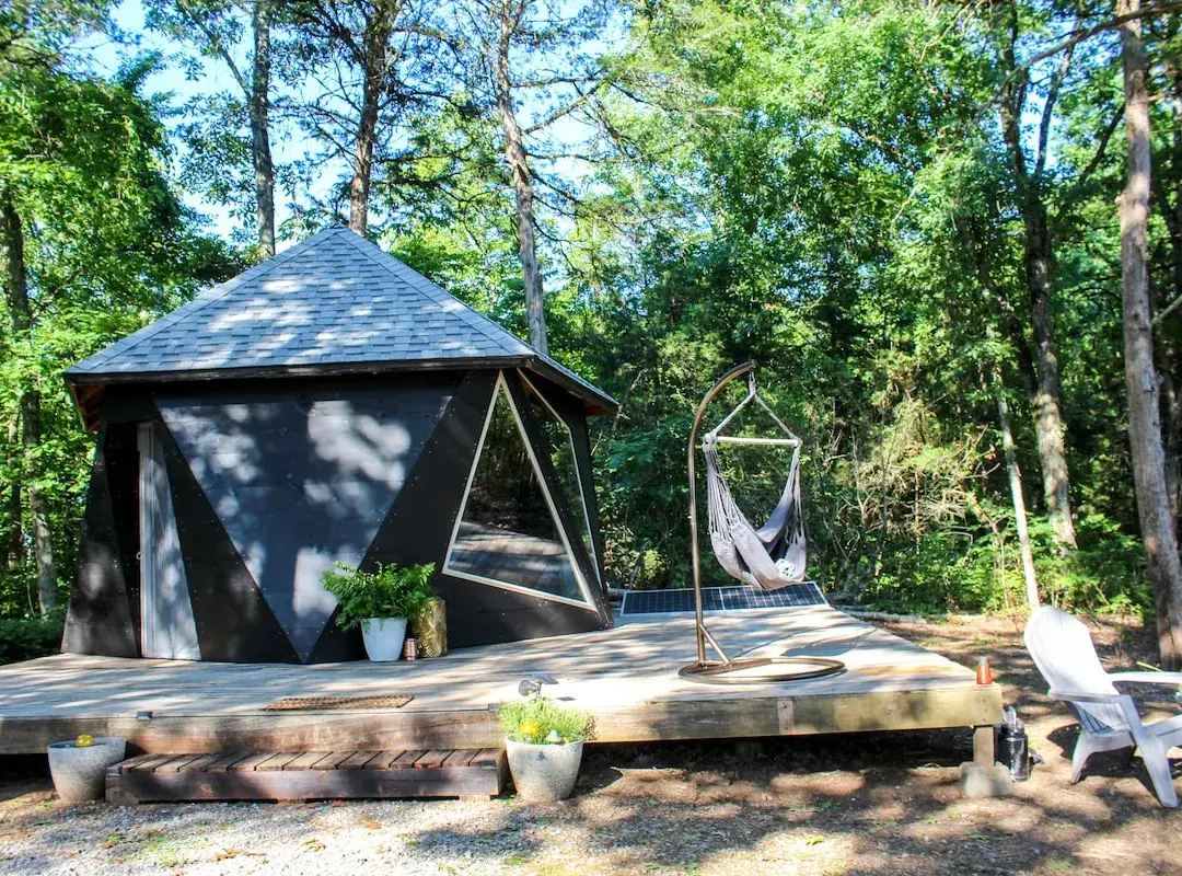 The Shroom Room | Romantic Dome With View Near Smokies On Nolichucky River - White Pine, TN